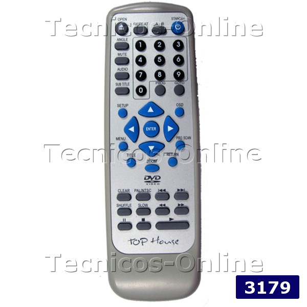 Tecnicos-Online- 3179 Control Remoto DVD TOP HOUSE